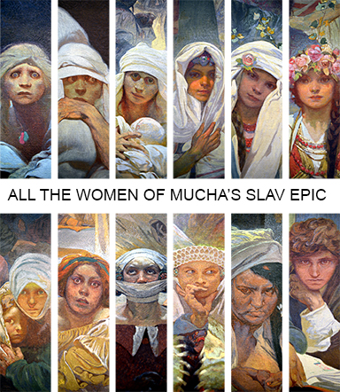 All the women of Mucha’s Slav Epic (Prague, Czech Republic) | artborghi.com